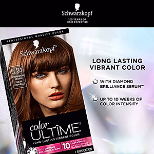 Schwarzkopf Color Ultime Permanent Hair Color Cream, 5.24 Cinnamon Brown