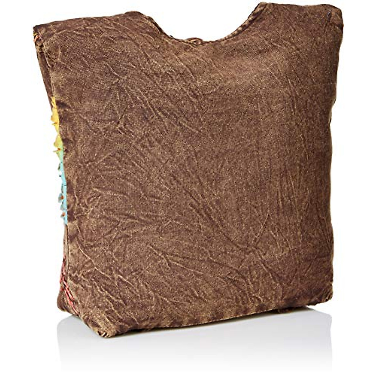 Handbag AND Backpack Bohemian Embroidered Ripped Razor Cut Sling Crossbody Purse in Brown Large