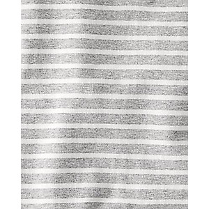 little planet by carter's unisex-baby Terry Jumpsuit made with Organic Cotton, Grey Stripes, 18 Months