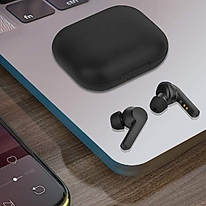 SinFoxeon True Wireless Earbuds Headphones, Bluetooth 5.3 Headphones, Stereo Sound in-Ear Earphones with Built-in Mic, Noise Cancelling Headsets, Mini Earbuds Touch Control with Charging Case (Black)