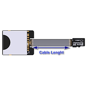 ADT-Link SD toSDHC SDXC UHS-I SD Card Extender Cable TF Memory Card Extension Card high-Speed Transmission Extension Flat Cable. (3cm, B11SF)