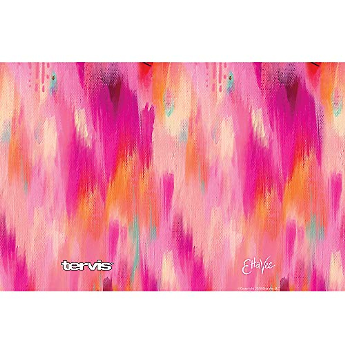 Tervis 1346659 Etta Vee - Pretty Pink Stainless Steel Insulated Tumbler with Clear and Black Hammer Lid, 30oz, Silver