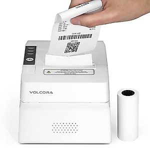 Thermal Receipt Printer, 80mm USB/Ethernet POS QR Code Printer with Auto Cutter for Cash Drawer/ESC/POS, Compatible with Android/Windows/Linux, Retailer and Restaurant Kitchen Use, Wall Mount, White