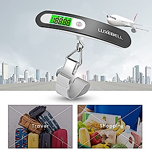 Digital Luggage Scale Gift for Traveler Suitcase Handheld Weight Scale 110lbs (Grey)
