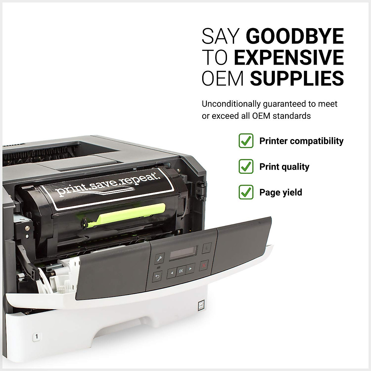 Print.Save.Repeat. Lexmark 58D1X00 Extra High Yield Remanufactured Toner Cartridge for MS725, MS823, MS824, MS825, MS826, MX721, MX722, MX725, MX822, MX824, MX826 Laser Printer [35,000 Pages]