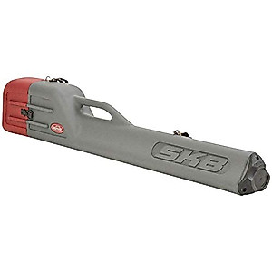 SKB Lightweight Hard Plastic Grey and Red Golf Travel Bag with Shoulder Strap, Sturdy and Ideal for Airline Travel, Can Carry up to 8 Golf Clubs