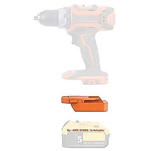 X-Adapter 1X Adapter for Ridgid 18v (Not Advanced) Cordless Tools Fits for DeWalt 20v MAX XR DCB203 DCB205 Lithium Batteries- Adapter Only, Black