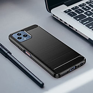 Osophter for T-Mobile Revvl 6 5G Case with Screen Protector Flexible TPU Rubber Protective Cell Phone Cover for T-Mobile Revvl 6X/T Phone(Black)