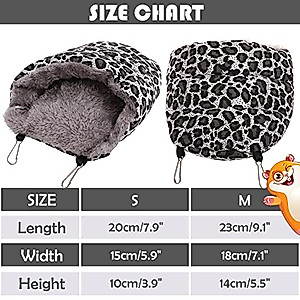 Hamster Warm Nest Cave, Small Animals Plush House, Guinea Pig Cold Weather Hanging Hammock, Pets Cold-Proof Bedding Hideout for Sugar Glider Squirrel Hamster Parrot Mice Chinchilla Flying Rat
