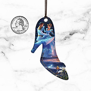 Disney - Cinderella - Glass Slipper Shaped Hanging Acrylic Print Accessory – for Gifting and Collecting