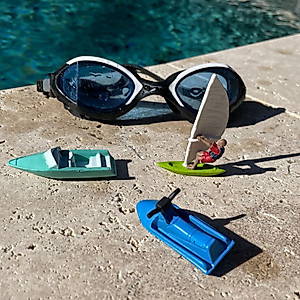 Safari Ltd. In the Water TOOB - Figurines of Jet Ski, Raft, Submarine, Motorboat, Windsurfer, Battleship, Cruise, Steam, Sail, Tug, Cargo Boat - Educational Toy Figures For Boys, Girls & Kids Ages 3+