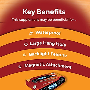 Digital Meat Thermometer Instant Read - Ultra-Fast Wireless Thermometer for BBQ Accessories and Kitchen Gadgets with Waterproof Food Temperature Thermometer - Instant Thermometer Meat Probe BBQ Tools