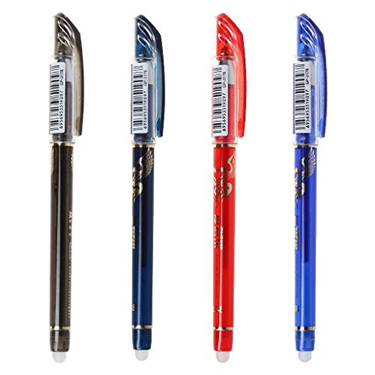 angwang 0.38mm Erasable Gel Pen with Blue Red Black Refills School Office Stationery Ink-Blue Colour