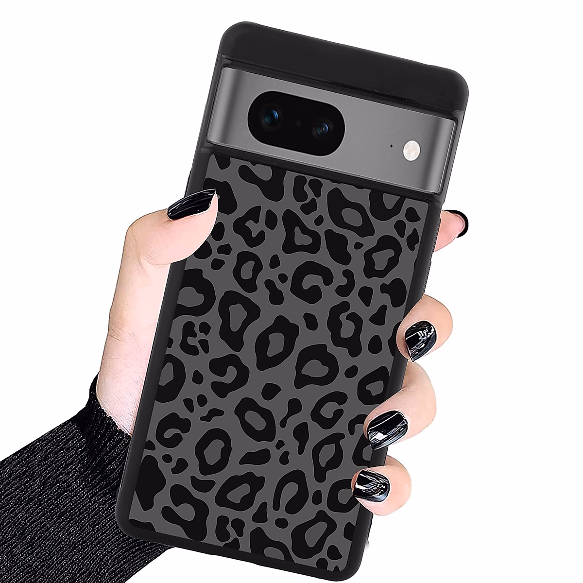 KANGHAR Case Compatible with Google Pixel 7,Black Leopard Design,Tire Texture Non-Slip +Shockproof Rugged TPU Protective Case for Pixel 7-Leopard Pattern