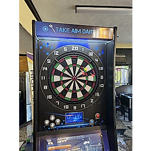 Heavy Duty Electronic Non Coin Operated Take Aim Dart Machine with 23" Monitor