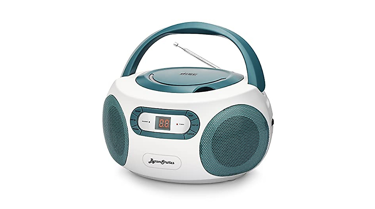 BYRONSTATICS Portable CD Boombox with Radio & Aux-in | Easy Travel