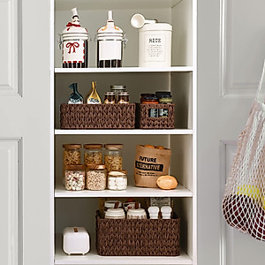 GRANNY SAYS Bundle of 3-Pack Wicker Baskets & 2-Pack Wicker Shelf Baskets