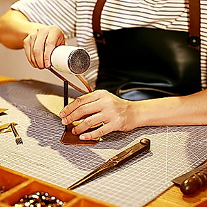 Key Fob Cover Fit For Toyota with Keychain, Pure Leather Handmade Key Fob Cover Case Suit for Toyota Camry Highlander RAV4 Avalon (4 Buttons only for Keyless go) Black