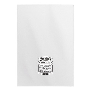 ThisWear Gifts for Granny Granny's Kitchen Full of Love Full of Food Full of Hugs Decorative Kitchen Tea Towel White