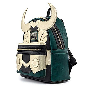 Loungefly Marvel Loki Cosplay Faux Leather Womens Double Strap Shoulder Bag Purse