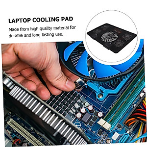 Mikikit Laptop Radiator Cooling Bracket Laptop Fan Stand Cooler Fan Laptop USB Cooling Pad Laptop External Fan Laptop Cooling Fan USB Cooler Pad Air Fan N5 Portable Plastic Accessories