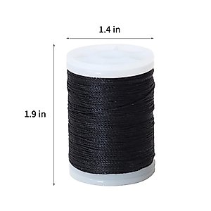FENJANER Archery Bow String Serving Thread Jig Bowstring Serving Thread 120 yard/110m for Compound Recurve Bow Hunting Shooting Accessories (Black2)