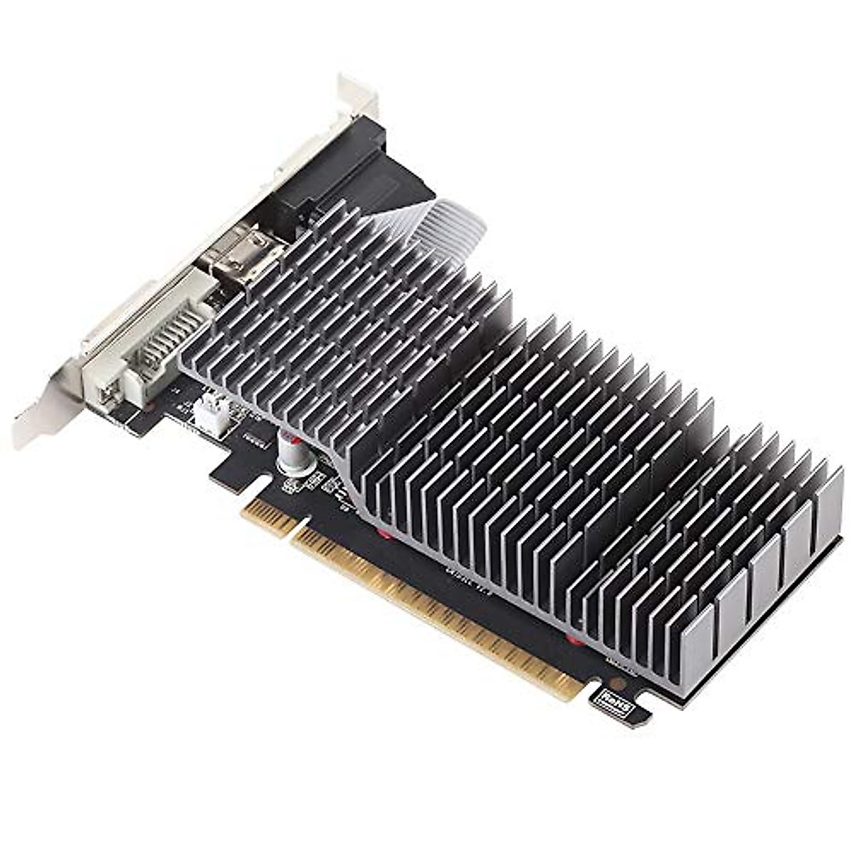 maxsun GEFORCE GT 710 2GB Low Profile Ready Small Form Factor Video Graphics Card GPU Support DirectX12 OpenGL4.5, Low Consumption, VGA, DVI-D, HDMI, HDCP, Silent Passive Fanless Cooling System