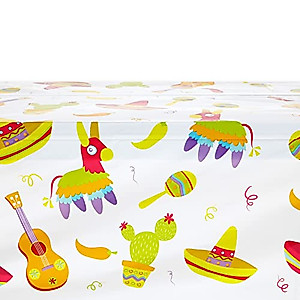 3 Pack Fiesta Table Cover, Cinco de Mayo, Mexican Party Supplies (54 x 108 In)