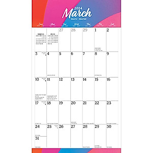 Big & Bright Large Print | 2024 14 x 24 Inch Monthly Deluxe Wall Calendar | Matte Paper and Sticker Sheet | StarGifts | Easy to See Large Font