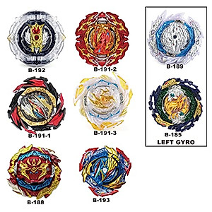 MUSTYBELT Bey Battling Top Burst Gyro Toy Set Toy Gift for Children Boys Ages 6 8 10 12+ Combat Battling Game 8 Burst Spinning Tops 2 Two Way Launchers Grip Starter