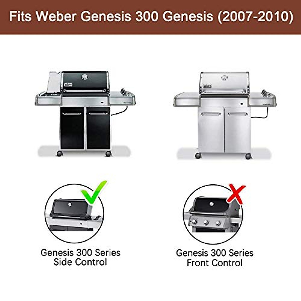 QuliMetal 67722 Grill Burner with 7540 24.5 Inch Flavor Bars for Weber Genesis 300 (Side Burner), Genesis E310 E320 EP310 EP320 S310 S320 (2007)