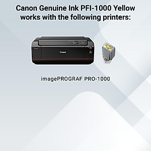 Canon 0549C002 CanonInk Lucia PRO PFI-1000 Yellow Individual Ink Tank