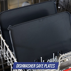 Blue Diamond Ceramic Nonstick, Electric Contact Sizzle Griddle, Open Flat Design, Dishwasher Safe Removable Plates, Adjustable Temperature Control, PFAS-Free, Blue