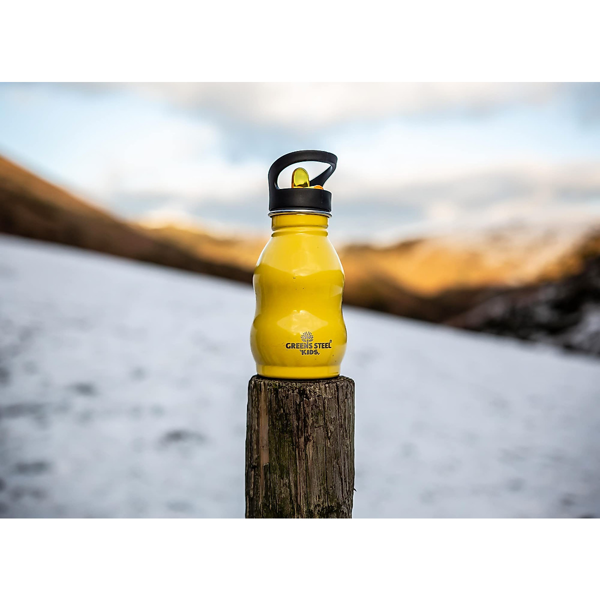 Kids Water Bottle with Straw & Handle, 12 oz Silver- Eco Friendly Toddler Cups with Straws - Easy Sip Metal Water Bottle for Kids - Cute Stainless Steel Water Bottles for Children - Leak Proof Lid