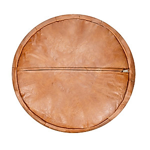 ROTOT Decorative Pouf Cover, Ottoman, Bean Bag Chair, Foot Stool, Foot Rest, Storage Solution or Wedding Gifts (Unstuffed) (Tan)