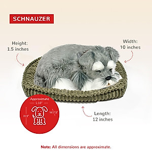 Original Petzzz Schnauzer, Realistic Lifelike Stuffed Interactive Pet Toy, Companion Pet Dog with 100% Handcrafted Synthetic Fur