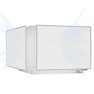 2-Pack 300x800mm 11.8x31.5inch DIY Computer Case PC Fan Dust Mesh Filter White Computer PVC Mesh Cover with Magnetic Strip for Gaming PC Speaker Xbox Series Game Consoles and More
