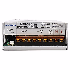Baomain Switching Power Supply NES-350-15 15V 350 Watt 110-240 Volt