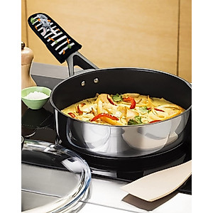 2 Pack Cast Iron Handle Cover, Spring Easter Pot Holders Covers Heat Insulation, Black and White Striped Bunny Carrot Skillet Handle Cover Hot Pan Handle Sleeve for Kitchen Cooking Cookware