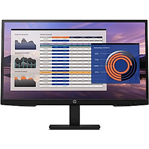 HP P27h G4 27 Inch IPS Desktop Office Monitor Full HD 75 Hz Built-in Speaker Tilt Swivel Pivot Height Adjustable Low Blue Light HDMI VGA DisplayPort for Laptop PC Screen Display, Black (Renewed)