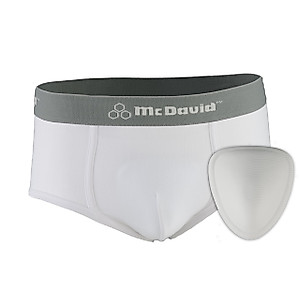 McDavid Classic Brief with Soft Foam Cup, Youth: Large, White