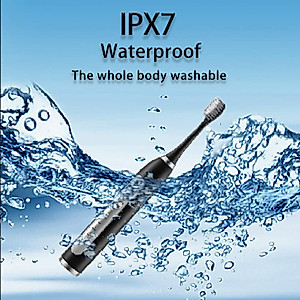 wisdent Sonic Electric toothbrush for adults, Sonic Rechargeable Toothbrush, Electric toothbrush with 15 modes, Toothbrush with High vibration frequency 8 Brush Heads