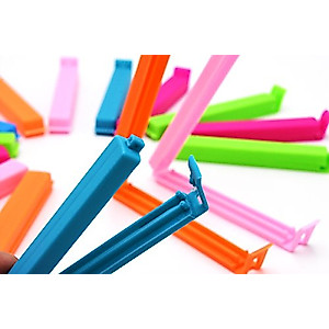 JSSHI 30 PCS Plastic Food Sealing Holder Clips Fresh-Keeping Bag Clips Sealer For Kitchen Food and Snack Bag (4 Inch)