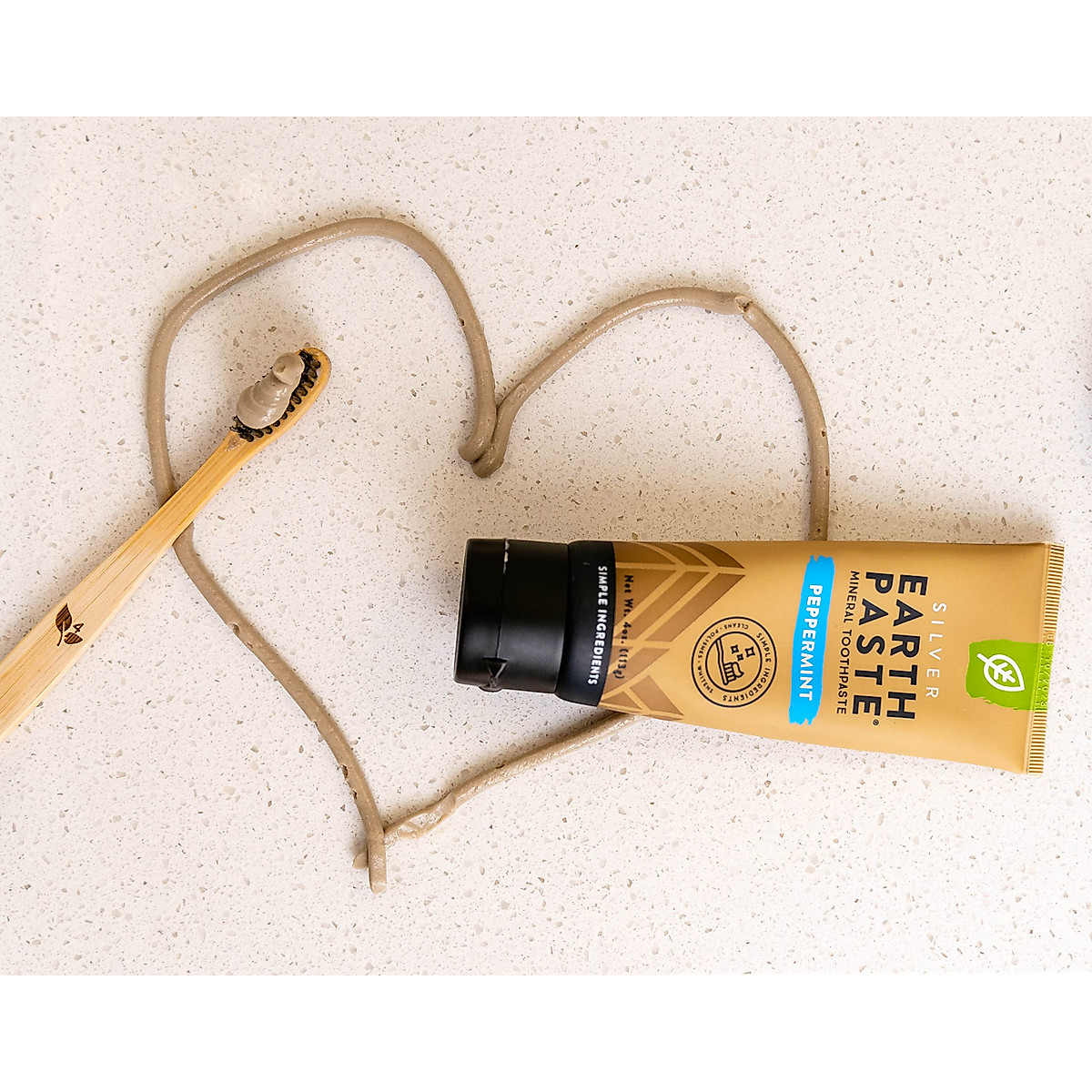 Redmond Earthpaste - Natural Non-Flouride Toothpaste, Peppermint, 4 Ounce Tube (1 Pack)