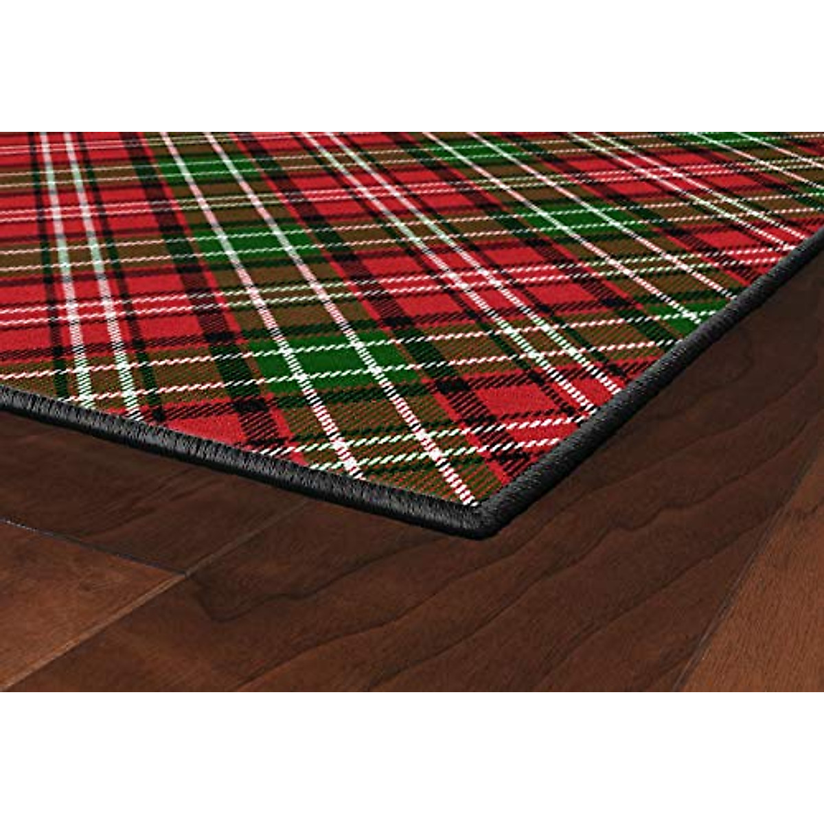 Brumlow MILLS Christmas Plaid Washable Festive Print Holiday Area Rug for Living or Dining Room, Bedroom Carpet and Kitchen Rug, 5'x8', Multicolor