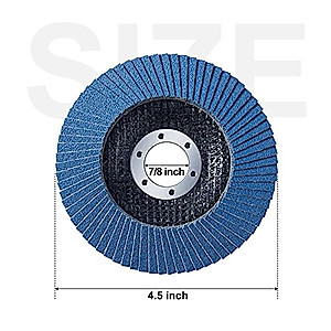 S SATC Abrasive Wheels & Discs 4-1 2 Inch Flap Disc 10 PCS 4.5" x 7/8" 40 60 80 120 Grit Fast Cutting Speed Zirconia Alumina Grinding Disc for Angle Grinder Type #29