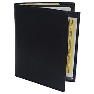 Marshal RFID Blocking Bifold Hipster Multi Credit Card ID Holder Wallet Leather (Black)