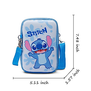 QUQMDKL Cute Stich Lilo Ohana Crossbody Bags Lilo Shoulder Bag Purse Ohana Stich Wallet Purse Coin Pouch for Lilo Lover(XK-XJBB B)