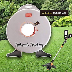 A ANLEOLIFE 1-Pound Commercial Square .080-Inch-by-557-ft String Trimmer Line Donut,with Bonus Line Cutter, Orange