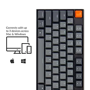 Keychron K10 Full Size 104 Keys Bluetooth Wireless Mechanical Gaming Keyboard for Mac Windows with Gateron G Pro Brown Switch, Multitasking/White LED Backlight/USB C Wired Computer Keyboard